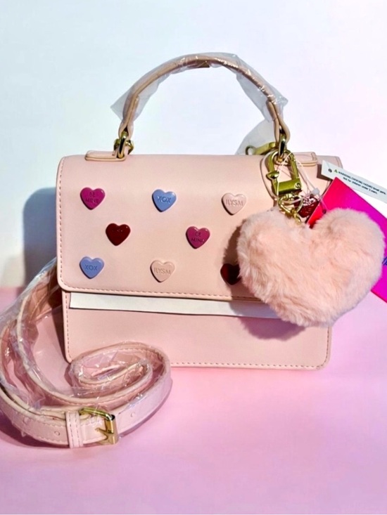 Betsey Johnson | Bags | Betsey Johnson Pink Candy Heart Top Handle ...